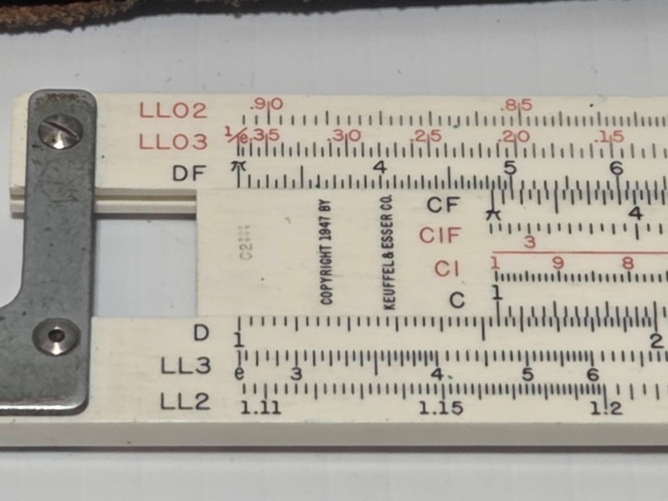 Vintage K&E 4081-3 Log Log Duplex Decitrig Slide Rule 1947 Keuffel ...