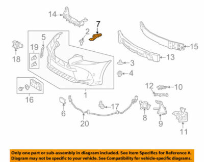 52536-53040 Toyota Retainer, front bumper side, lh 5253653040, New ...
