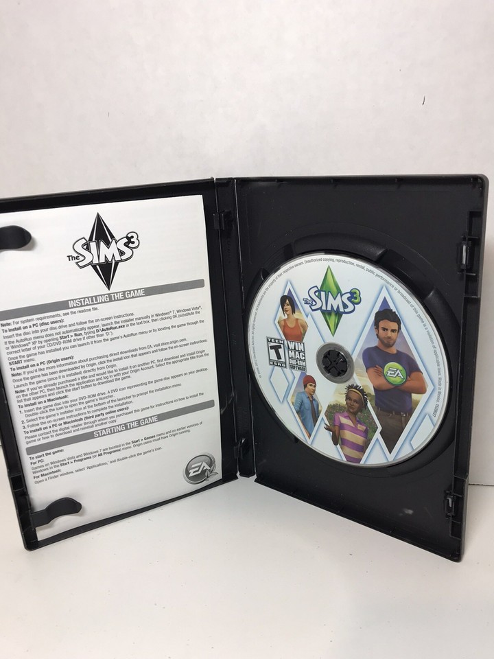 PC Or MAC The Sims 3 Video Game Teen Rated Booklet Internet Connect ...