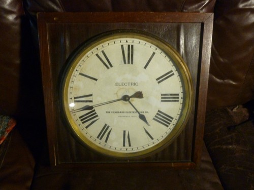 Vintage all original The Standard Electric Time Co Wood Gallery Wall ...