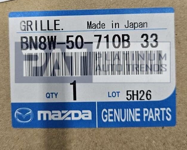 GENUINE MAZDA 3 04-06 RADIATOR GRILLE STANDARD-ARTIC WHITE[A4D], BN8W ...
