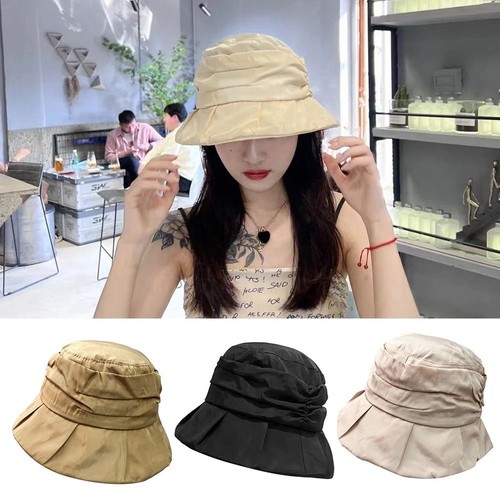 Sun Protection Bucket Hats Foldable Sunscreen Hat Fashion Fisherman ...