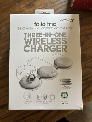 TYLT Folio Trio Three-in-one Magnetic Wireless Charger 15W Magsafe Compatible | eBay