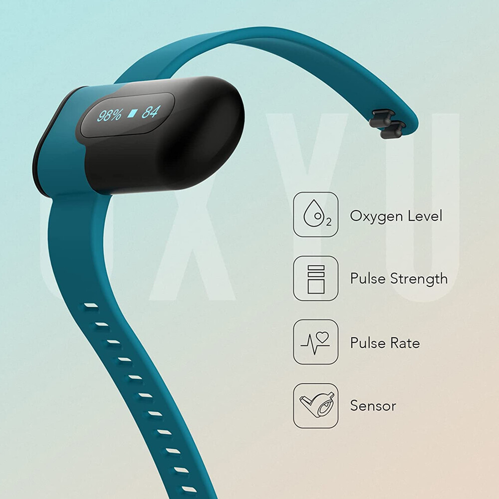 SleepU Pulse Oximeter Oxygen Monitor Bluetooth Tracking SpO2 Heart Rate ...