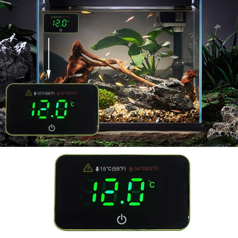 Digital Aquarium Thermometers with LED-Screen On for Tanks Alarm | eBay UK