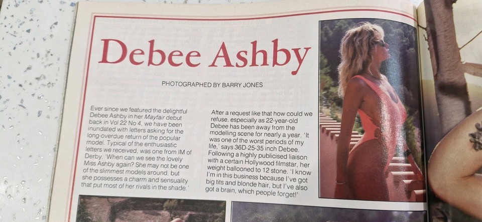 VINTAGE " MAYFAIR MAGAZINE" VOL24 NO 10.DEBEE ASHBY/ DONNA EWIN 1989 ...