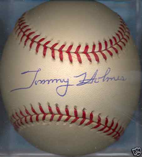 Tommy Holmes Brooklyn Dodgers Autographed Signed ONL Baseball | eBay
