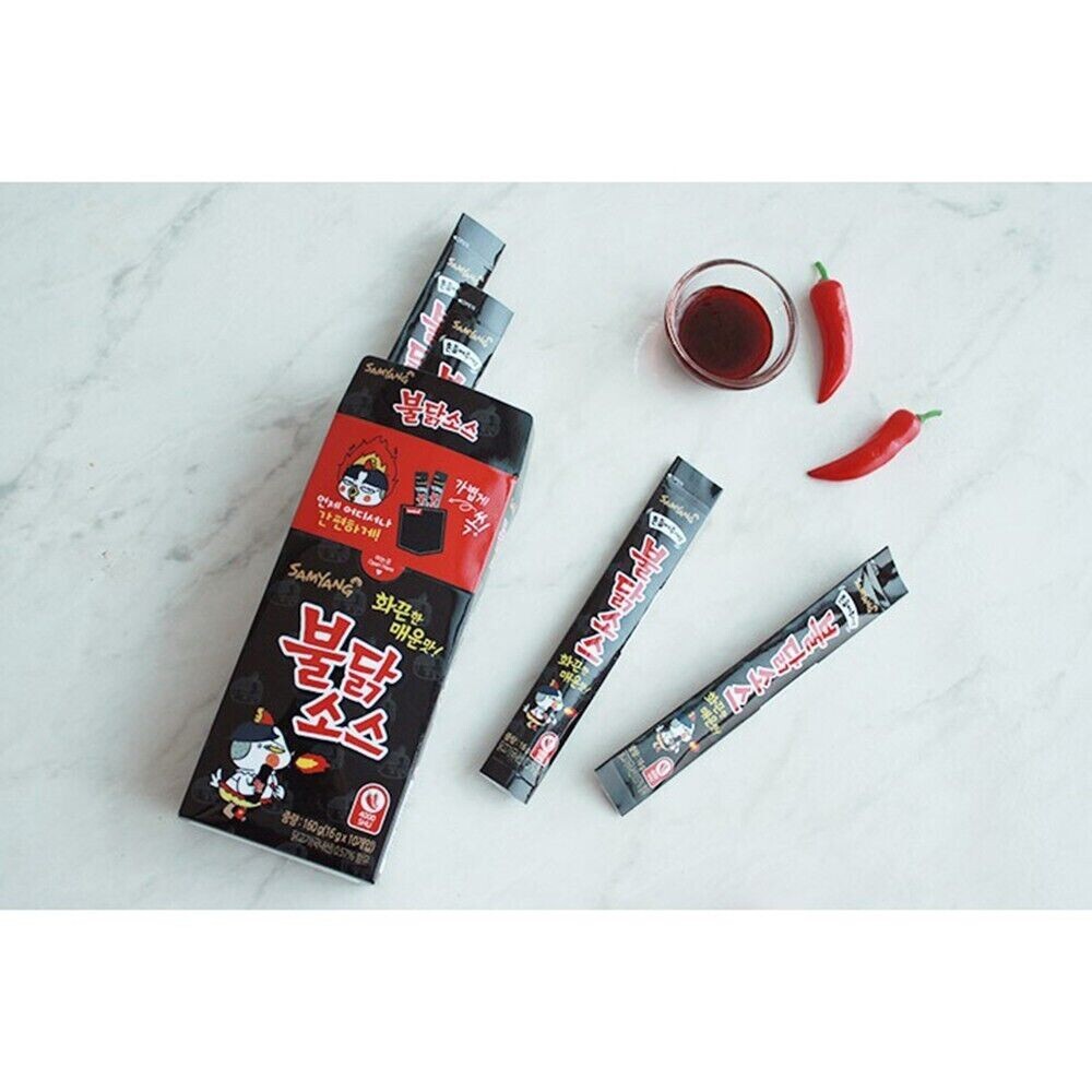 SAMYANG Buldak Sauce Stick 16g x 10ea Hot Spicy Fire Chicken Sauce K ...