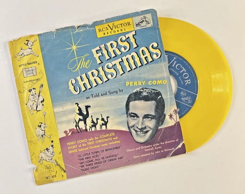 The First Christmas - Perry Como 45 rpm Record on Yellow Vinyl - RCA ...
