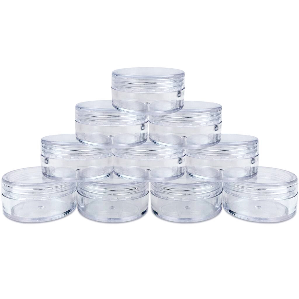 1000 Packs 10 Gram/10ML High Quality Cream Cosmetic Sample Clear Jar ...