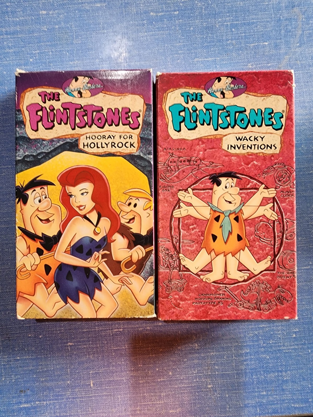 The Flintstones VHS Lot Of 2 Hooray For Hollyrock Wacky Inventions | eBay