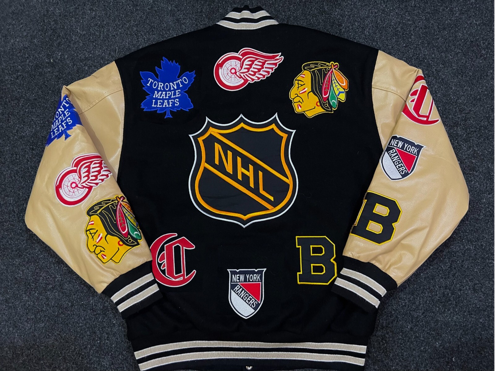 NHL Original 6 Six Varsity jacket Bruins Rangers Red Wings Maple Leafs ...