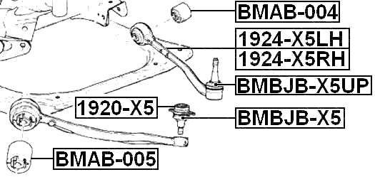 BMAB-005 Febest BUSHING, FRONT LOWER CONTROL ARM 31126769715 ...