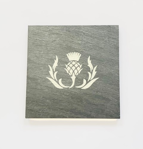 Thistle Slate Coasters Engraved Scottish Thistle Linea Coaster Gift Set ...