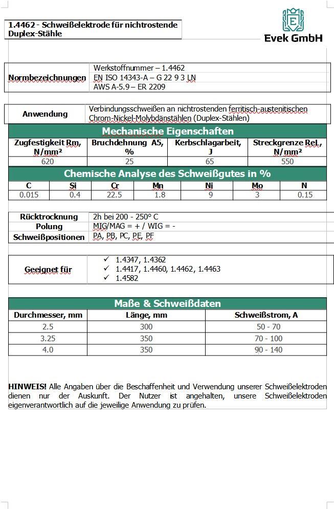 Schweißdraht 1.4462 318LN Edelstahl Ø 0.8-5mm WIG TIG Schweißstäbe ...
