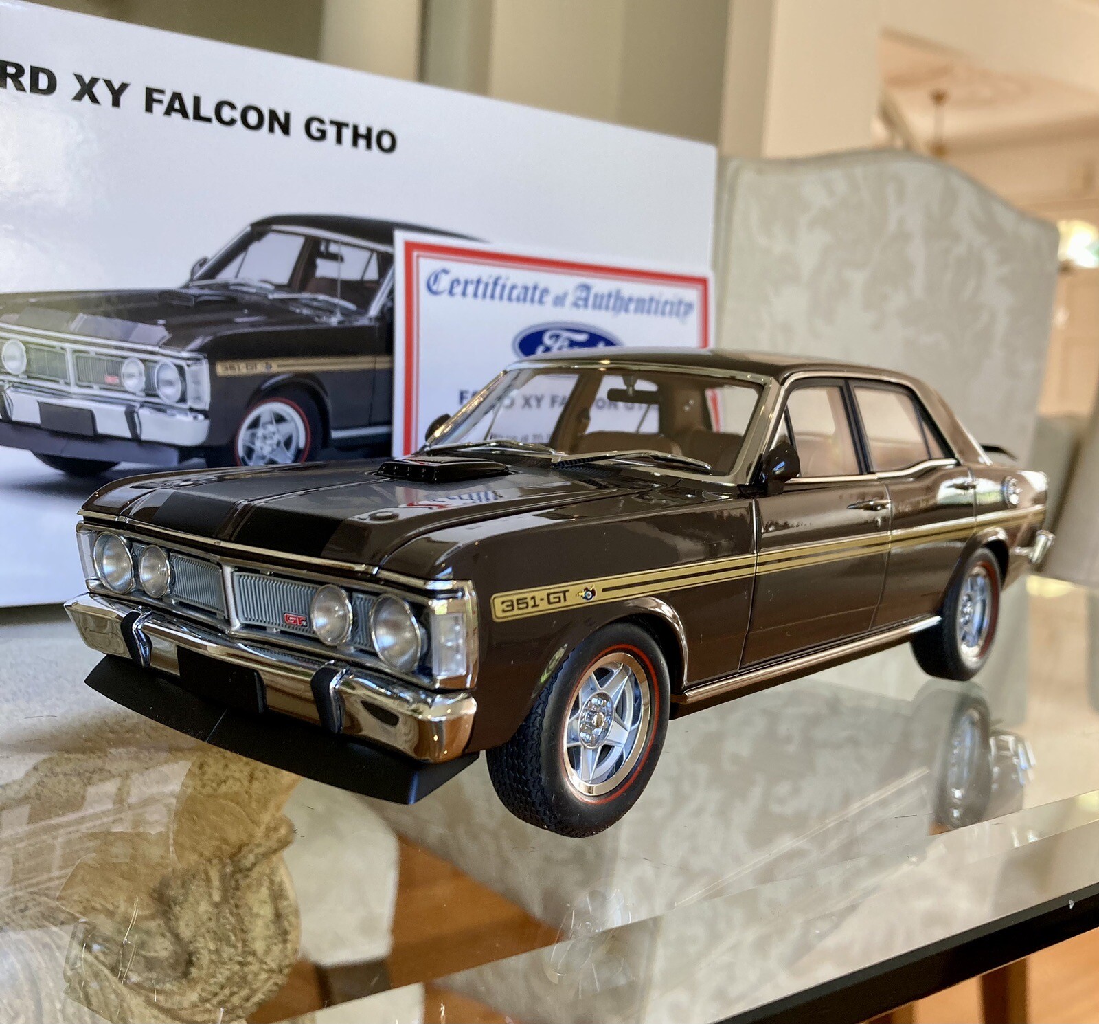 Biante 1:18 Ford Falcon XY GT HO Phase 3 Model Car Royal Umber RARE ...