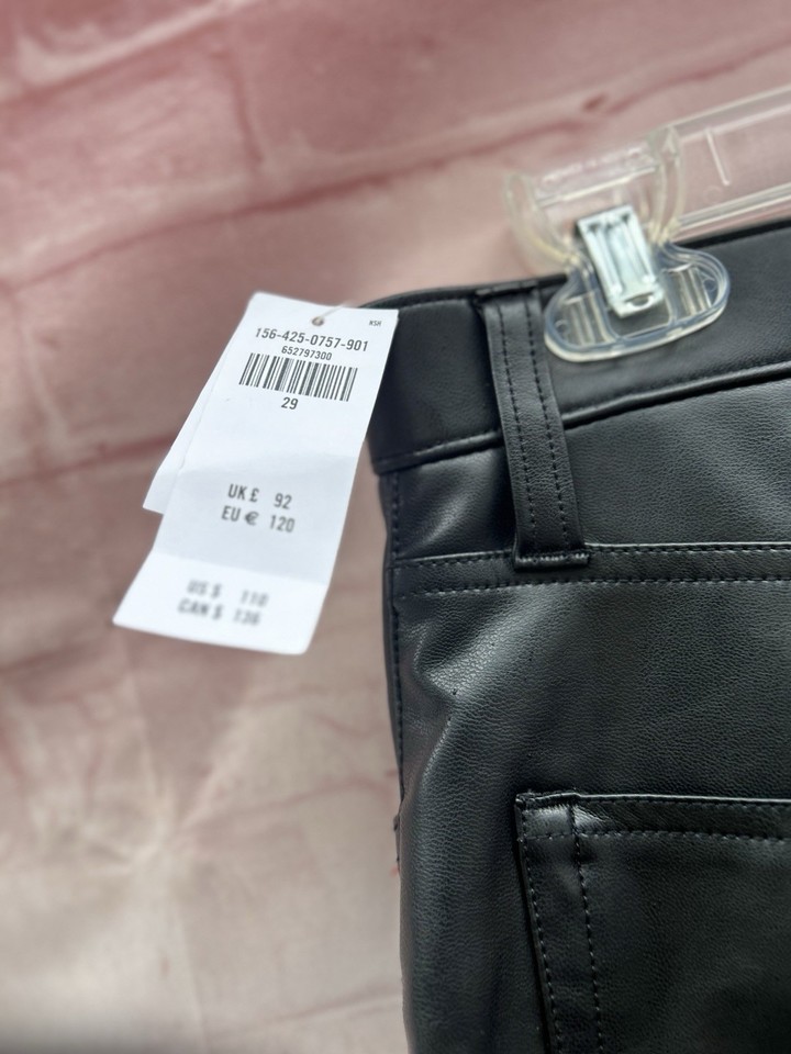 NWT Abercrombie & Fitch 90’s Straight Ultra High Rise Pants 29/8 Vegan ...