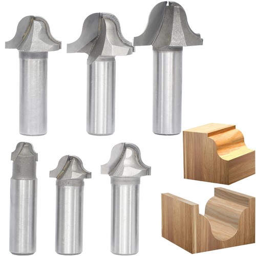 6Pcs Groove Roman Ogee Bit Set,1/2" Shank,Decorative Edge Bits Dia. 1/2 ...