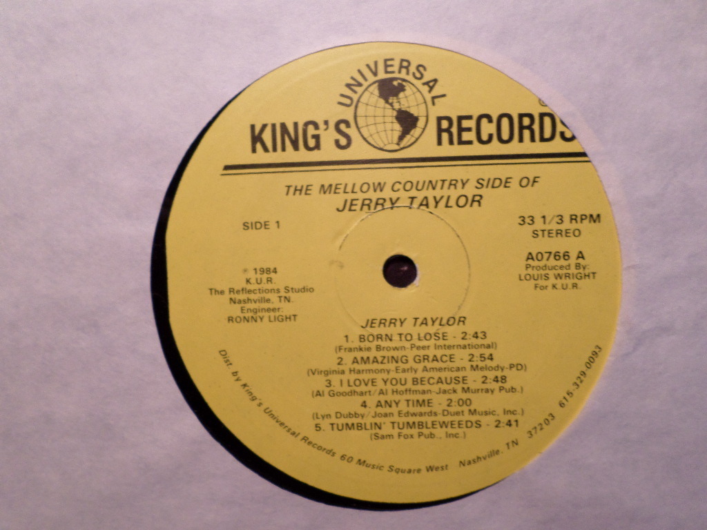UNIVERSAL KING'S LP RECORD/JERRY TAYLOR/MELLOW COUNTRY SIDE/VG+ | eBay