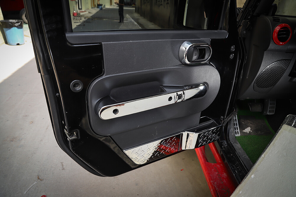 Chrome Interior Door Switch Handle Bowl Cover Trim For Jeep wrangler JK ...