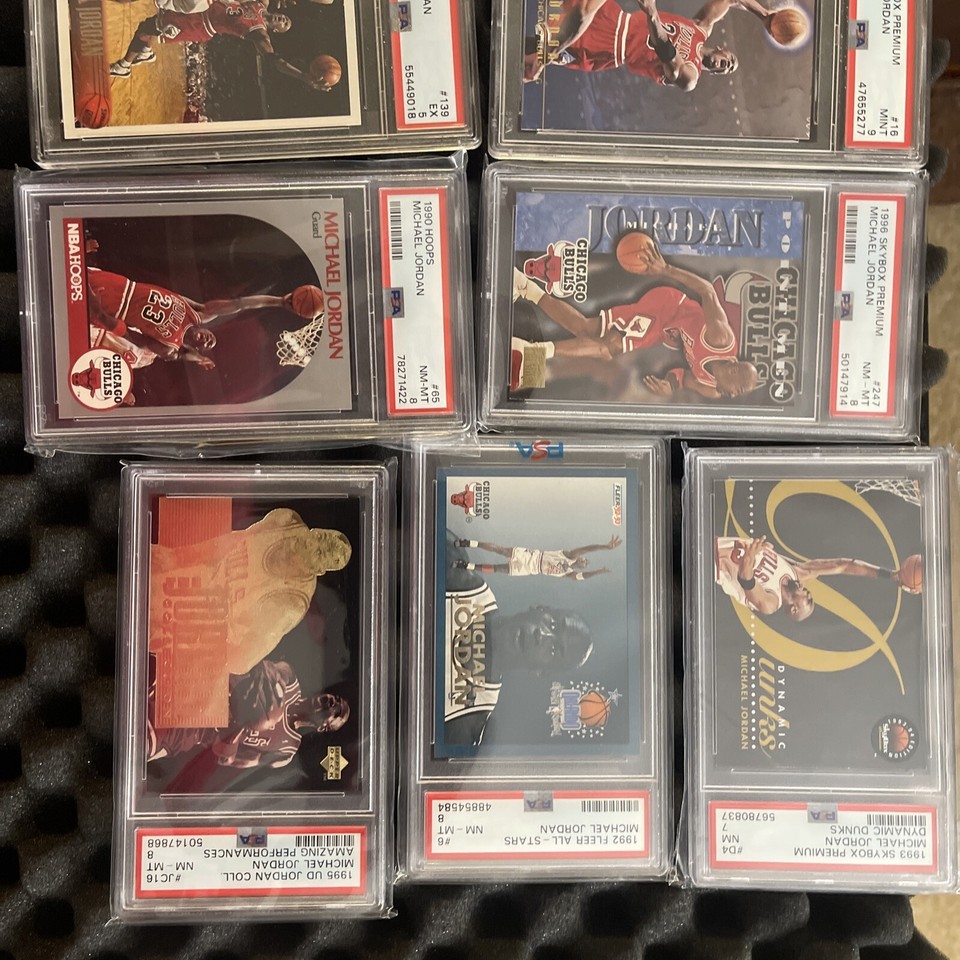 Lot Of 12 PSA Michael Jordan Cards - All Graded PSA 8-9- All Different ...