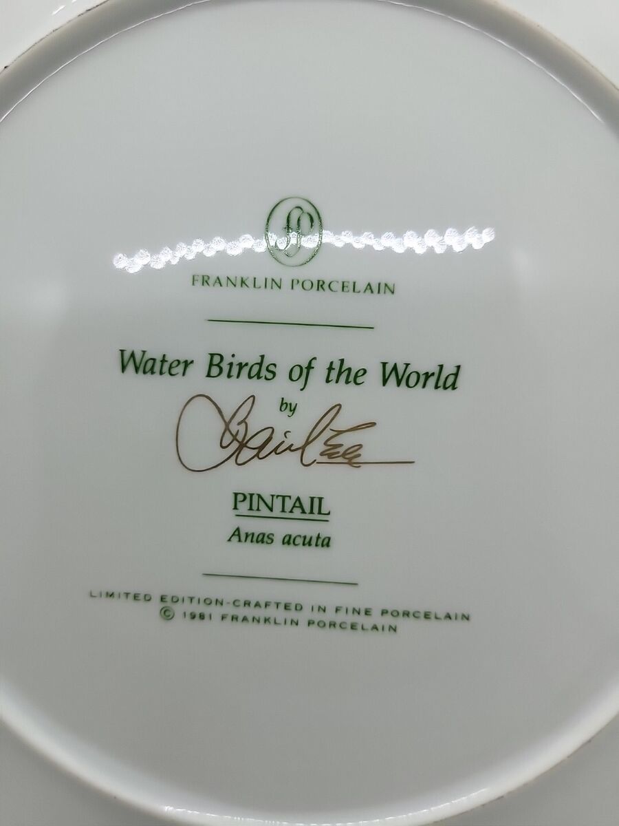 1981 Franklin Porcelain Water Birds of the World Pintail by 1981 Franklin Porcelain Water Birds of the World Pintail by