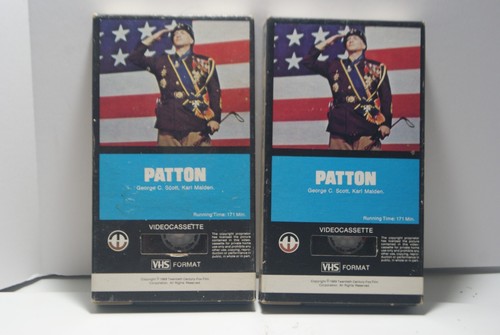 Patton (1969) VHS First Release Magnetic Video Part 1 And 2 Tapes War ...