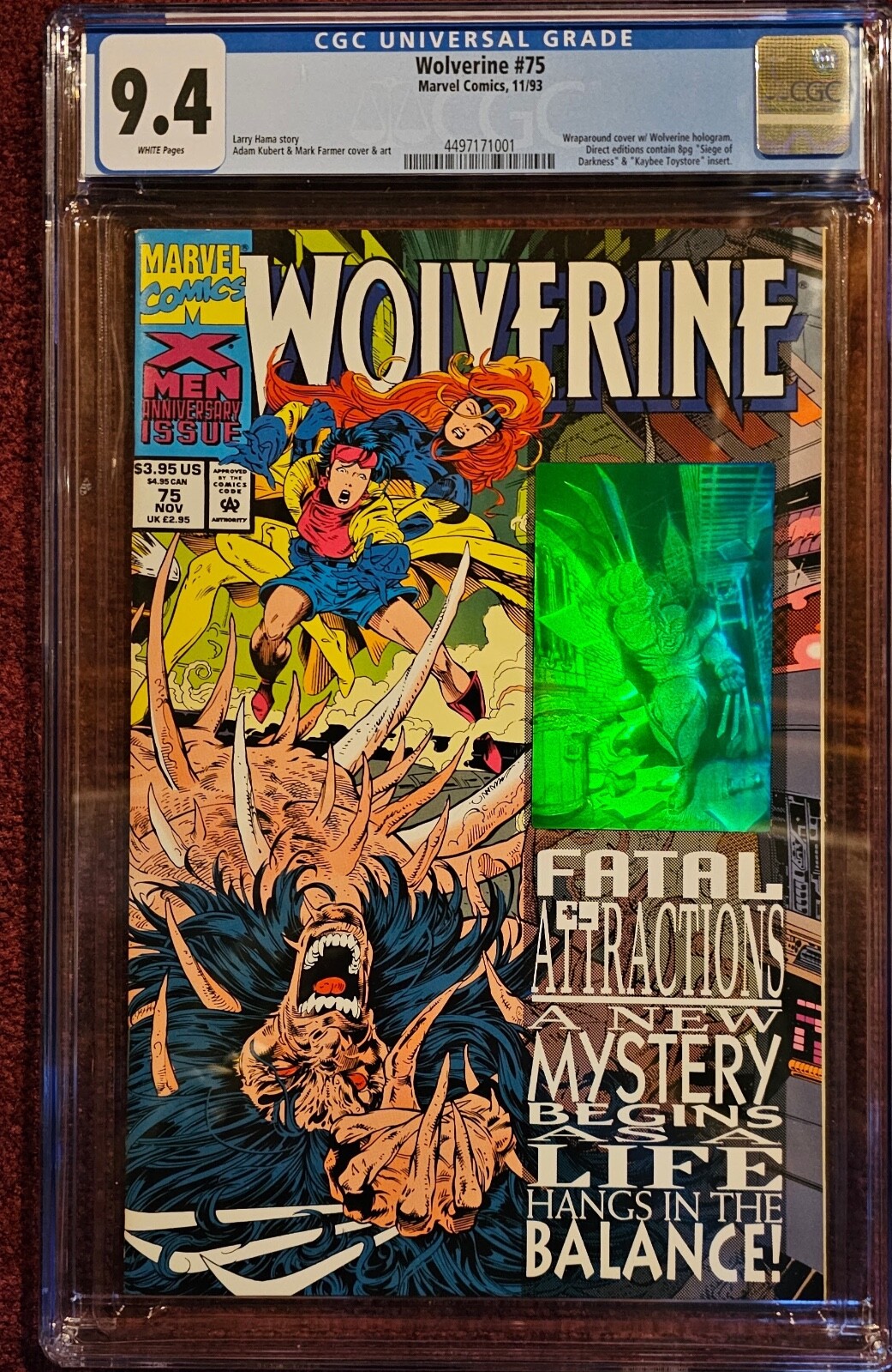 Wolverine #75 Blue Hologram Variant CGC 9.4 (Marvel 1993) | eBay