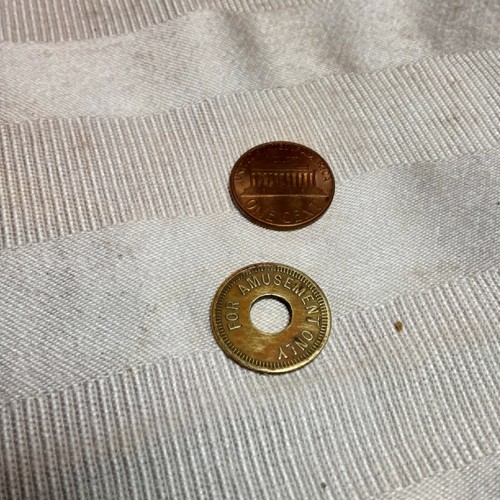 Rare Brass Slot Token (1920's-era) Amusement Machine "NO CASH VALUE" | eBay