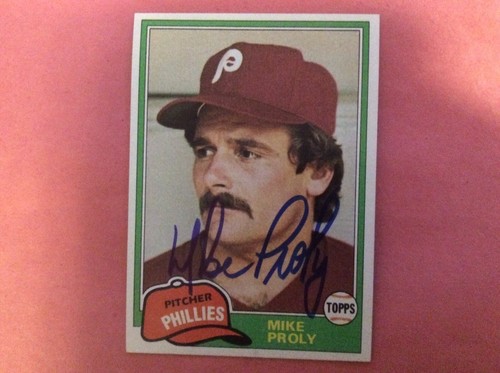 1981 Topps Traded #815 Philadelphia Phillies Mike Proly Autograph MINT ...
