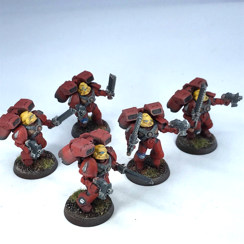 Classic Blood Angels Assault Squad Space Marines - Painted - Warhammer ...
