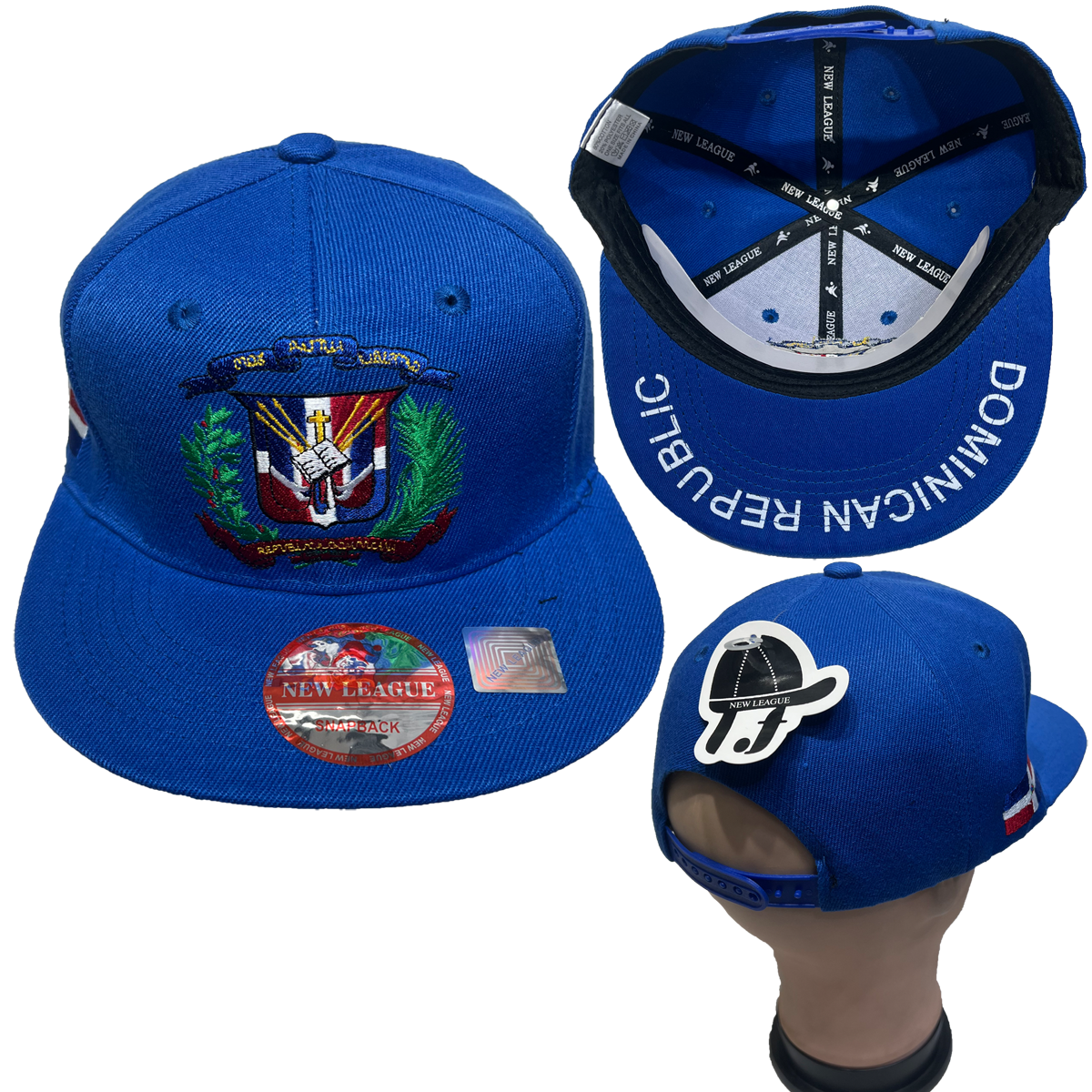DOMINICAN REPUBLICA FLAG Embroidered Snapback Adjustable Baseball Cap ...