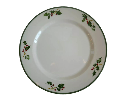 Christopher Radko Dinner Plates Holiday Celebrations Holly Design | eBay