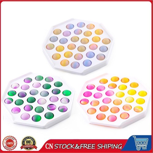Antistress Autism Need Silicone Toy Octagonal Shape Board Tie-dye Child ...
