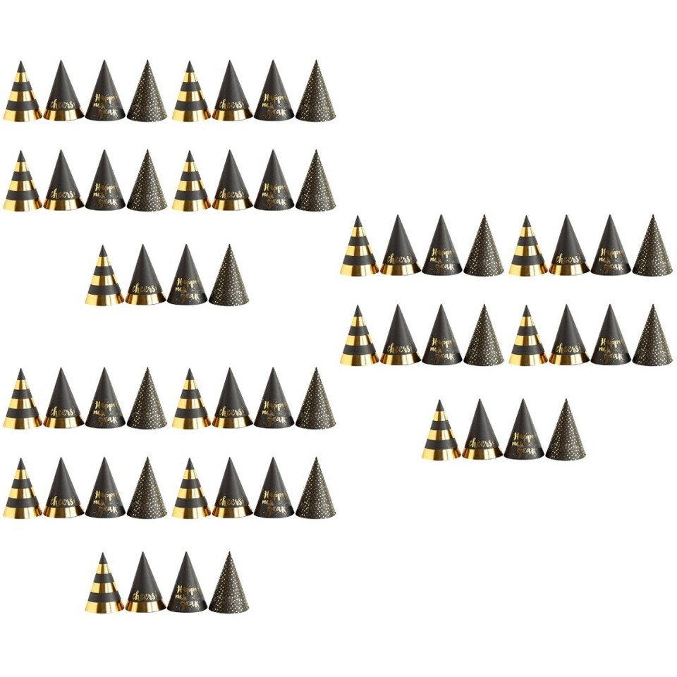 60 pcs Creative New Years Party Hats Cone Hats Decorative Party ...