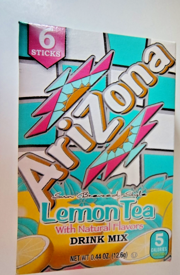 Arizona Lemon Tea Drink Stix, OPEN BOX, Kosher, BB 10/27, Lot of 36 ...