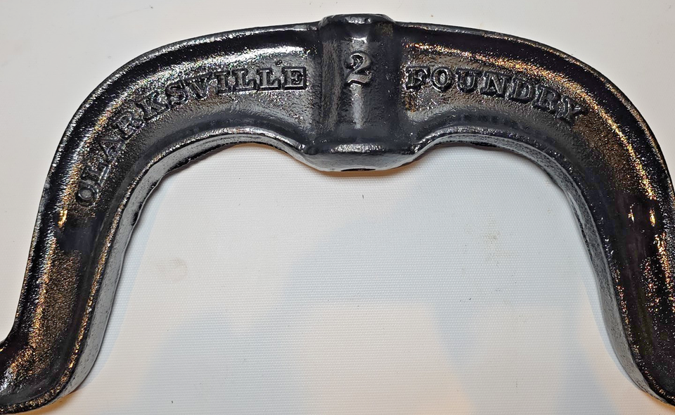 Antique #2 School Cast Iron Farm Bell Yoke Cradle Part Clarksville TN ...