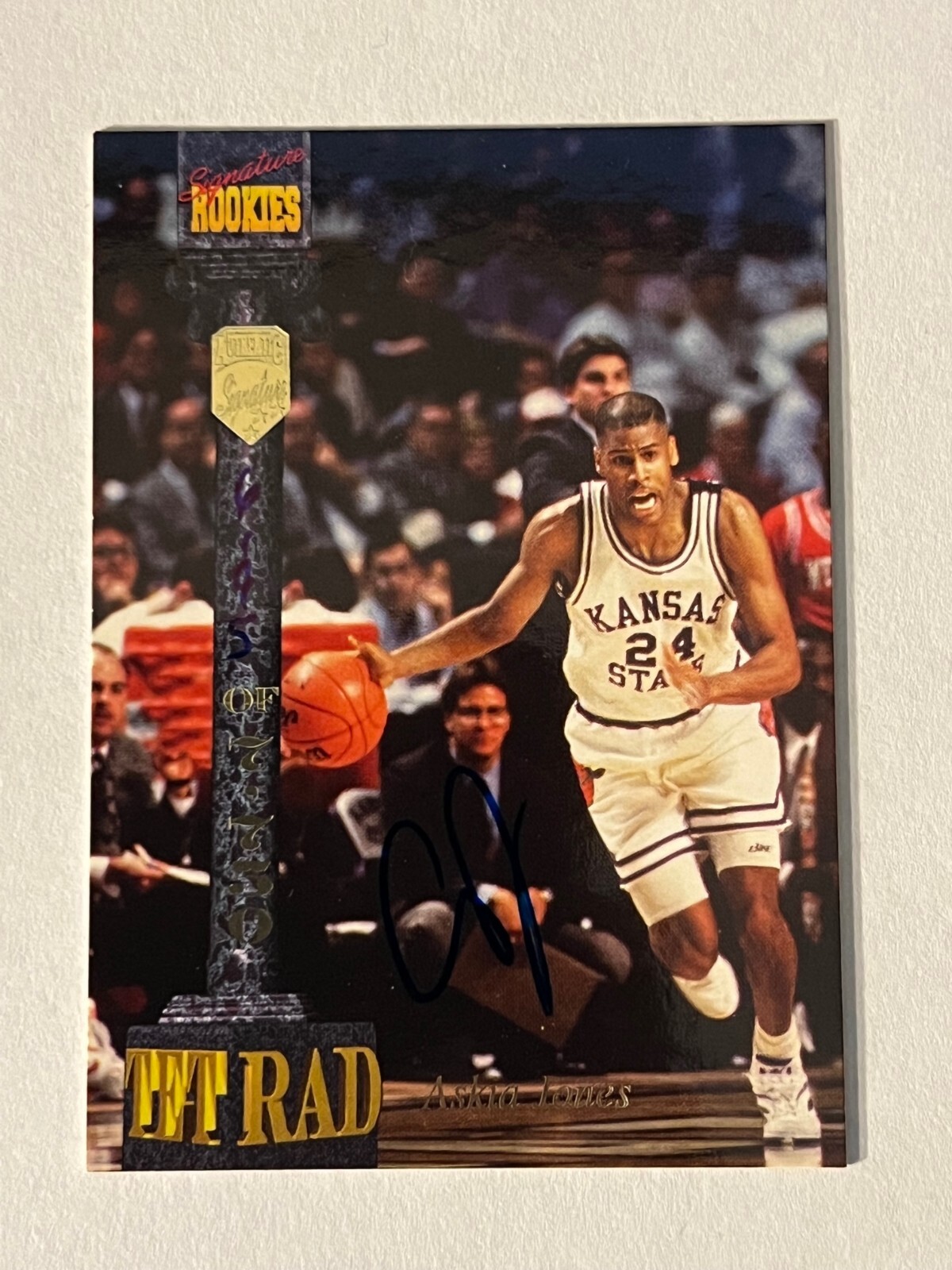 1994 Signature Rookies Tetrad /7750 Askia Jones #57 Rookie Auto RC ...