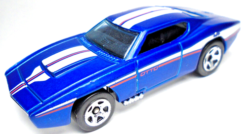 2019 HOT WHEELS CUSTOM OTTO BLUE 1:64 DIECAST 3" CAR WITH WHITE & RED ...