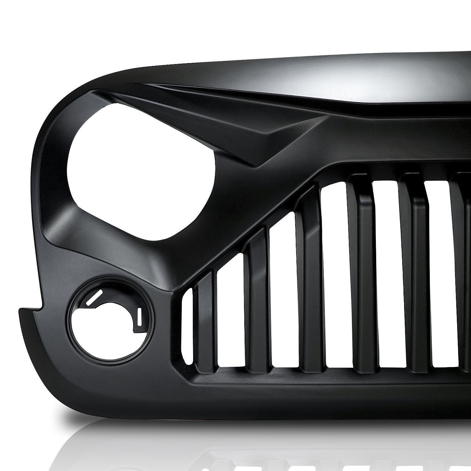 Matte Black Angry Bird Upgraded Grill Grille For 2007-2018 Jeep ...