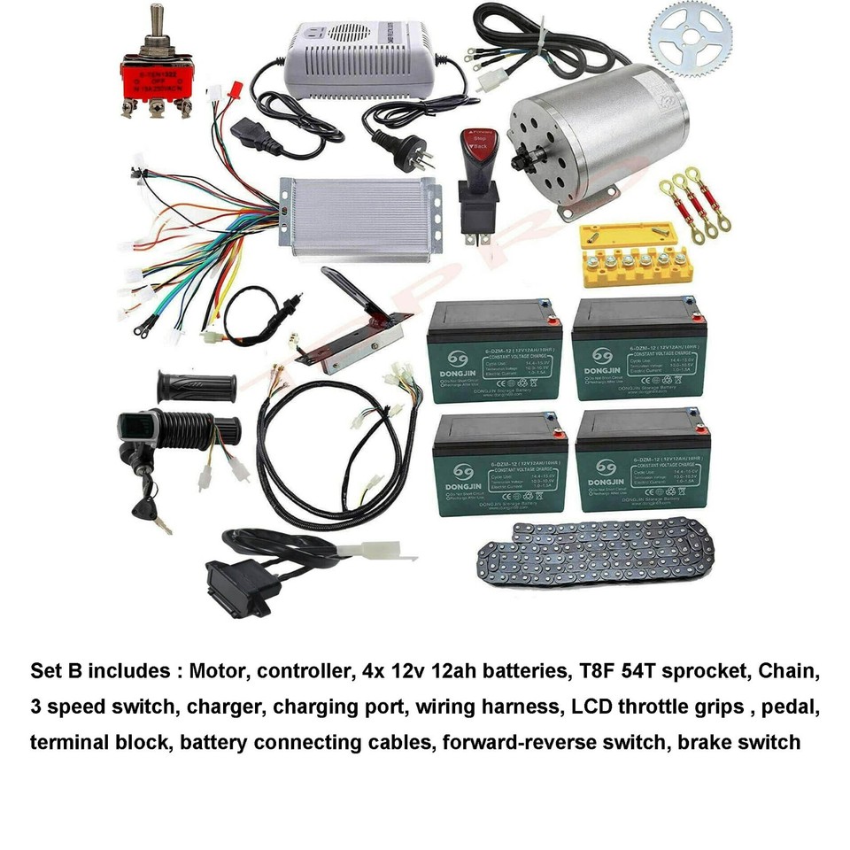 48V 1800W Brushless Motor Kit For Electric Scooter Go Kart ATV Razor ...