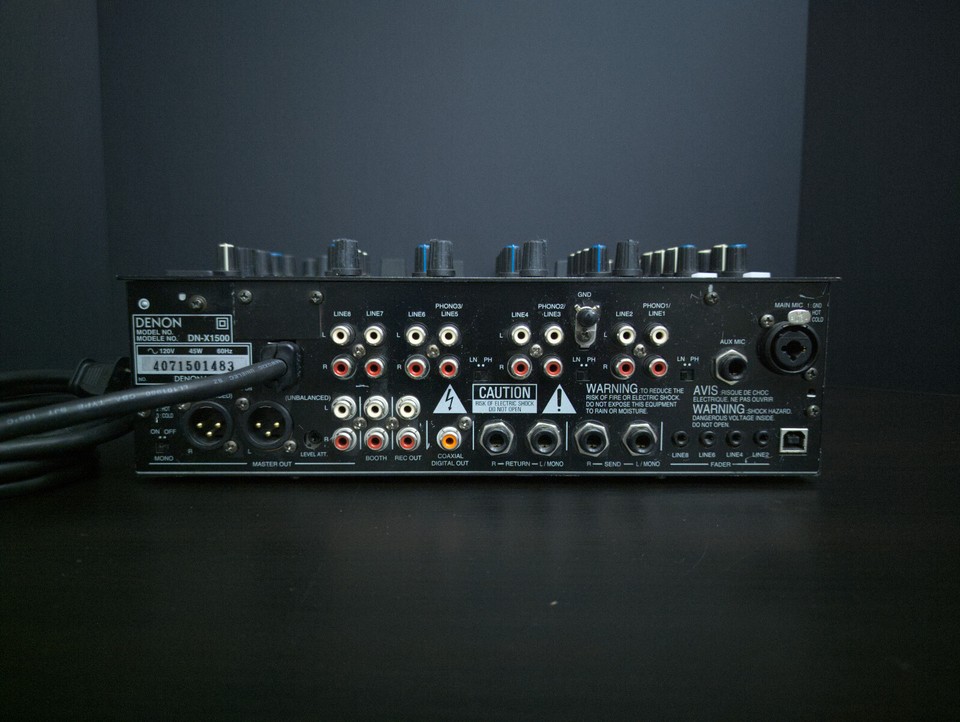 Denon DJ DN-X1500 Professional 4 Channel DJ Mixer w/ Sampling & Digital ...
