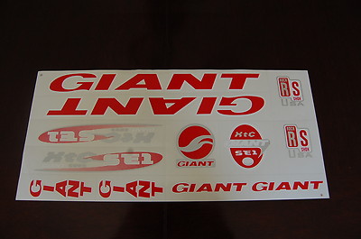 Giant XTC SE1 Stickers Red, White & Silver. | eBay