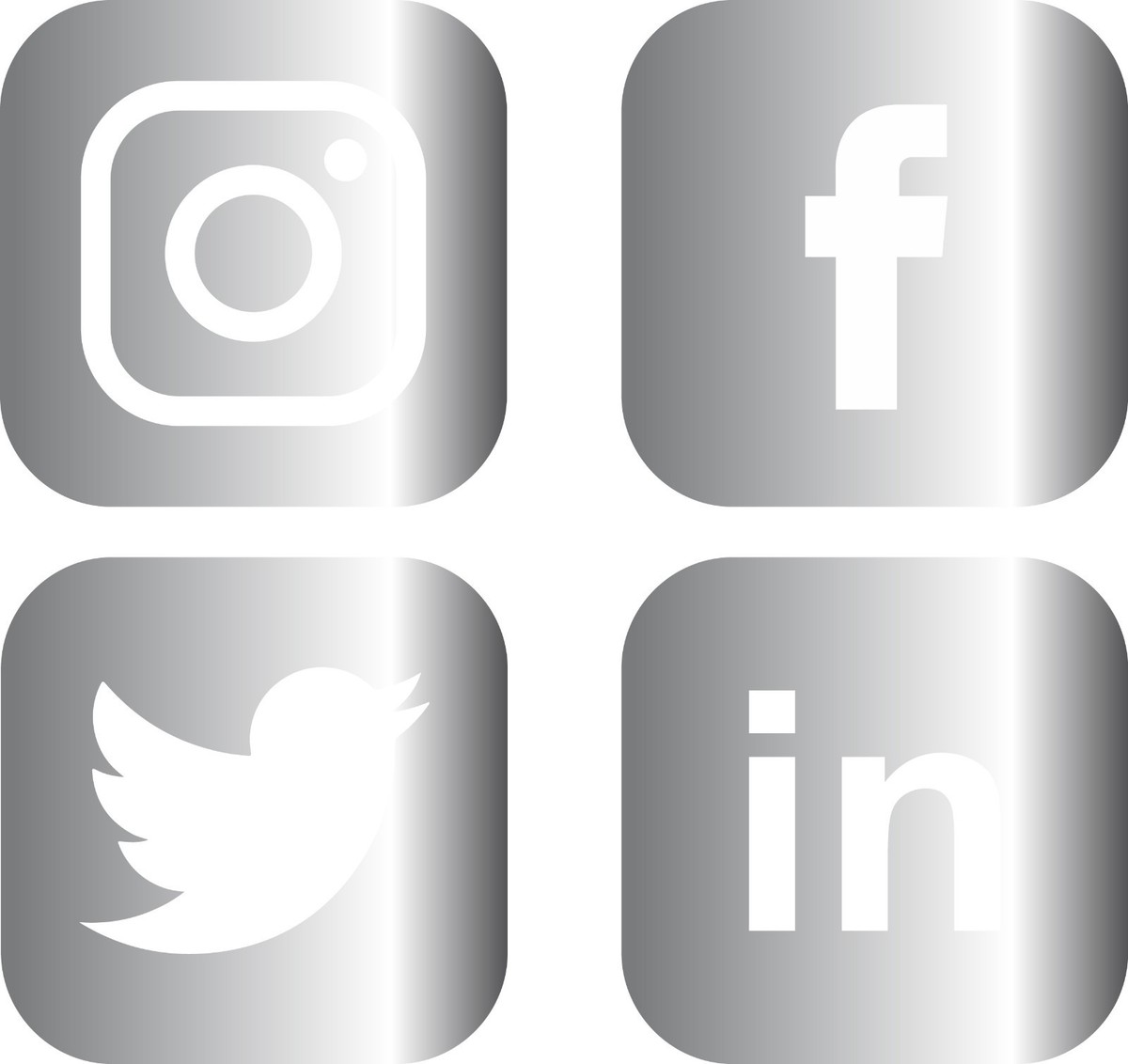 Facebook And Twitter Logo Grey