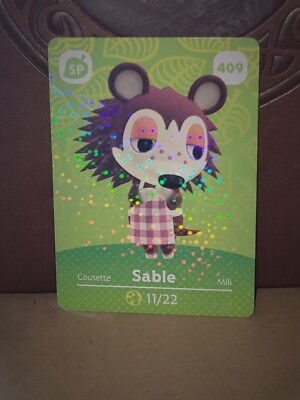 Sable Animal Crossing Amiibo Cards Series 5 | eBay