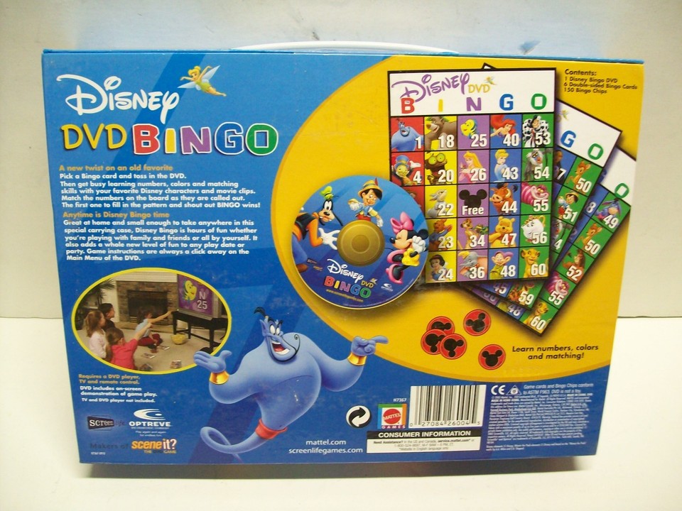 Disney DVD Bingo Family Game Mattel 2005 Complete Game Night | eBay