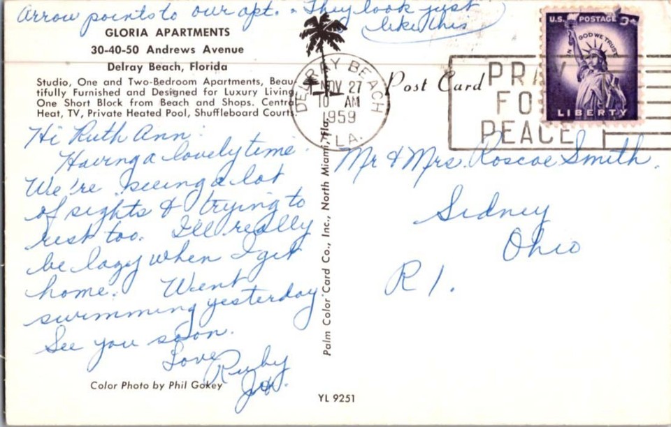 Pre-1980 APARTMENT MOTEL Delray - Near West Palm Beach Florida FL n/15 ...