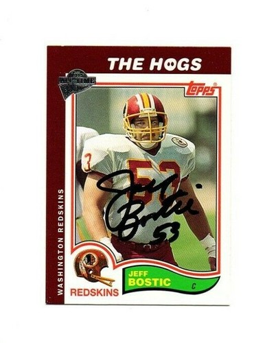 Jeff Bostic signed autograph 2006 Topps Fan football card Washington ...