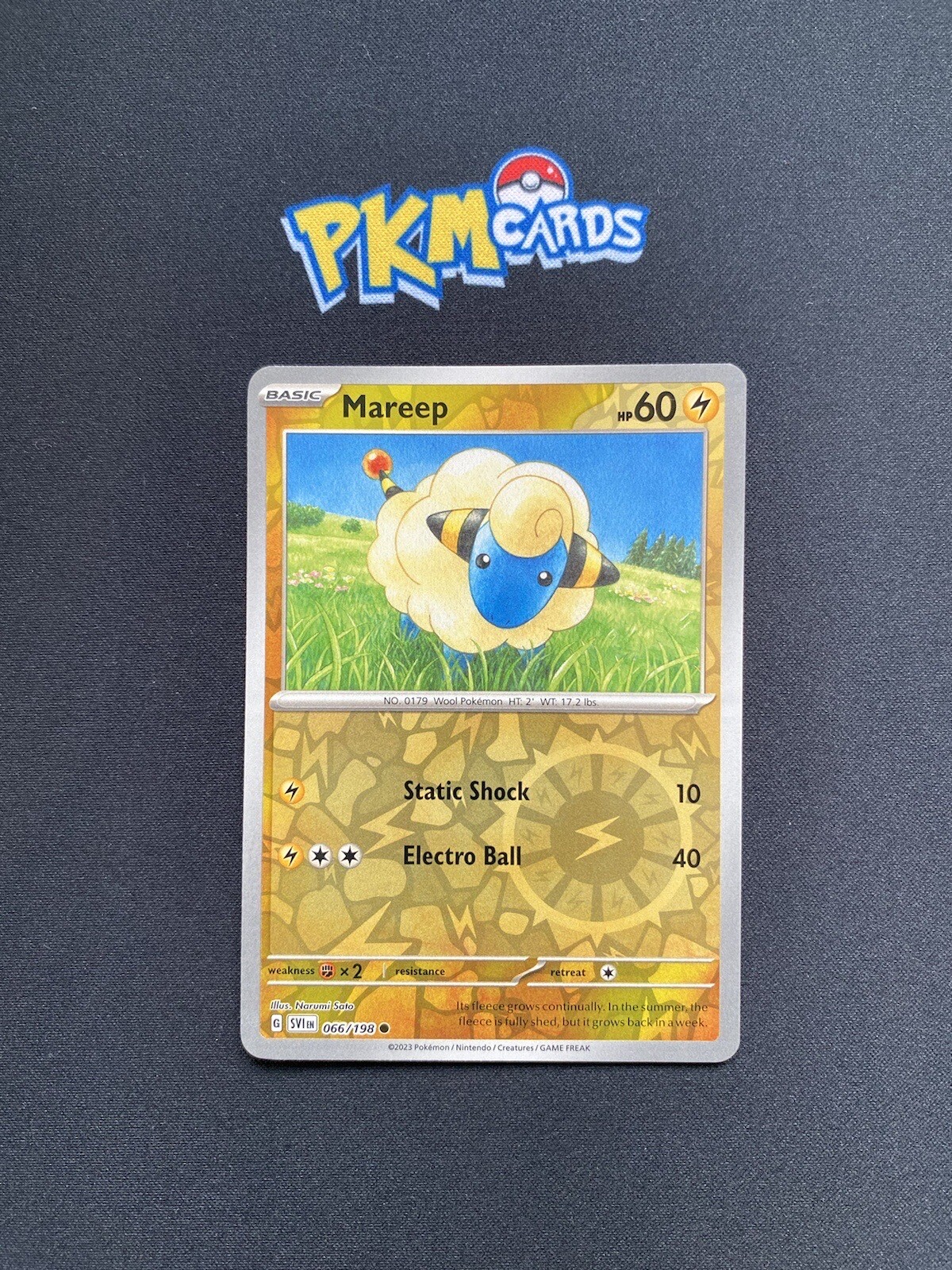 Pokémon TCG Mareep Scarlet & Violet Base Set 066/198 Reverse Holo ...