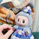 Outfits LABUBU The Monsters Plush Cute Purple Princess Skirt +Hair Clip ...